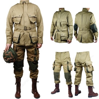 US M42 Paratrooper Uniform Cosplay Men's Vintage Military Tactical ...