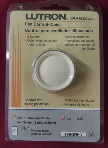 Lutron Fandial FAN CONTROL FSQ-2FH-IV Ivory Quiet 3 Speed | eBay