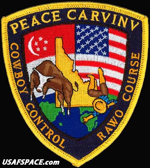 USAF 266TH RANGE SQ - PEACE CARVIN V - COWBOY CONTROL - ORIGINAL PATCH ...