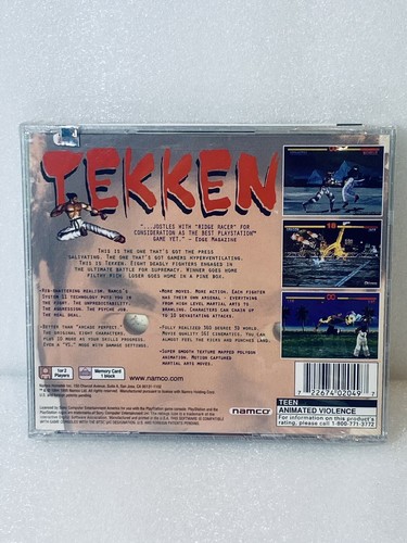 Tekken (Sony PlayStation 1, 1995) for sale online | eBay