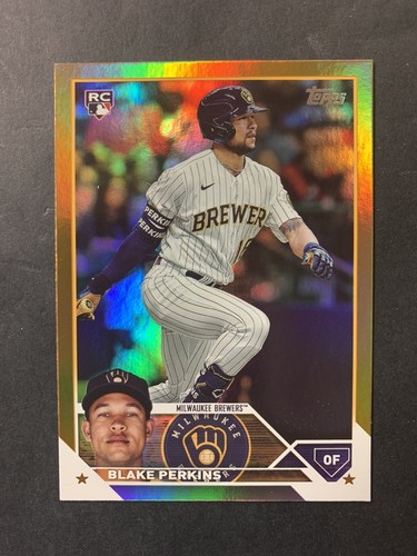 Blake Perkins 2023 Topps Update Series Gold Foil Parallel #US242 Rookie ...