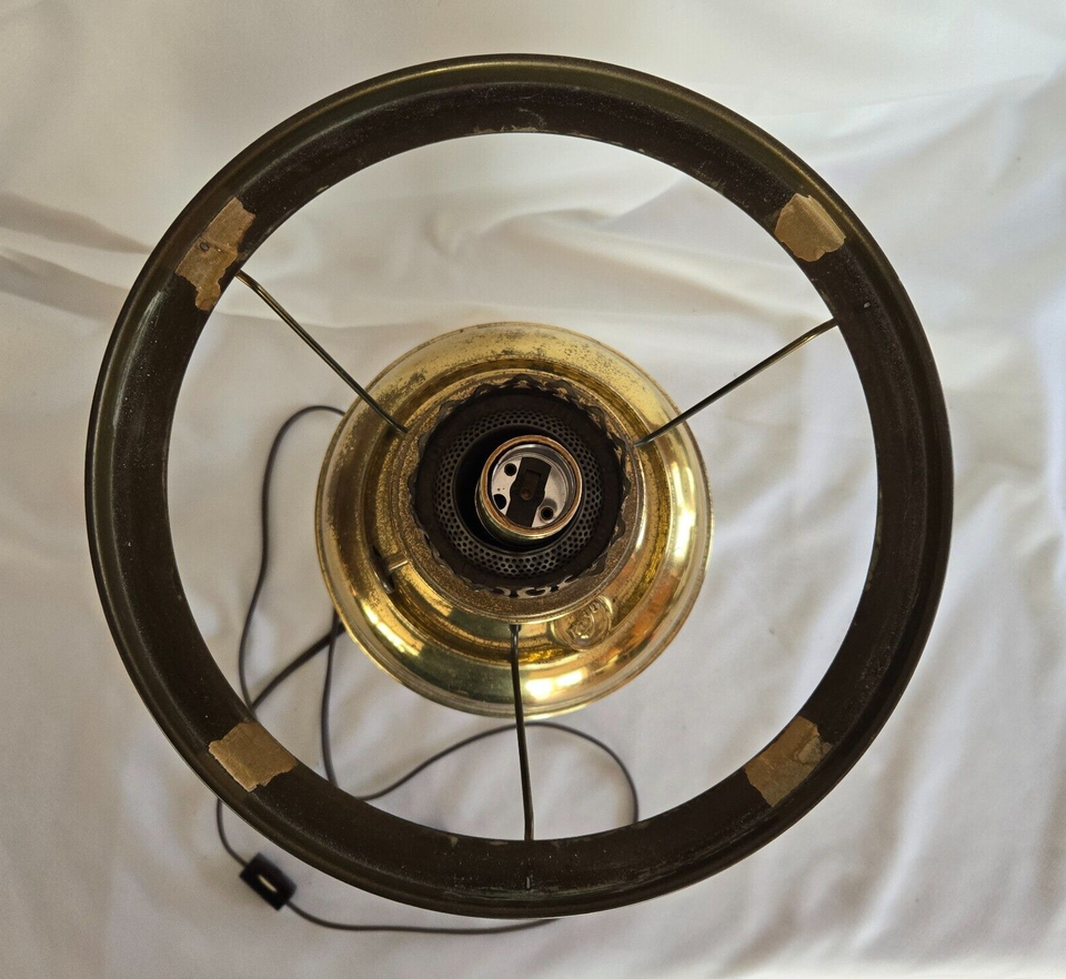 1 VINTAGE BRASS ELECTRIFIED RAYO KEROSENE LAMP | eBay