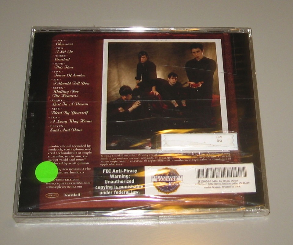 Eighteen Visions - Obsession (CD, 2004, Epic/Trustkill Records) Sealed ...