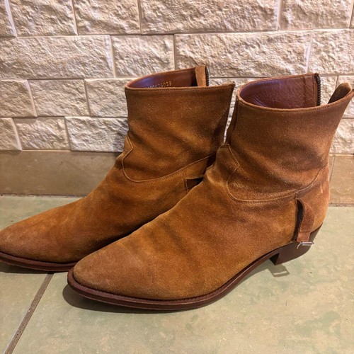 8.0US Celine Men Shoes Back Buckle Zipped Isaac Boots Suede 40 Limited ...