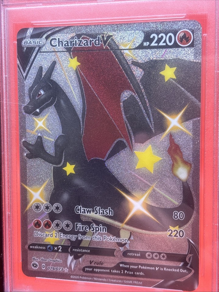 🔥 Pokémon TCG -Charizard V Secret Rare -Champion’s Path -PSA 10 w/ Hard ...