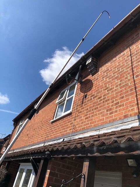 13 Ft Window,Gutter & Fascia Cleaning Brush With Gutter Jet Attachment ...