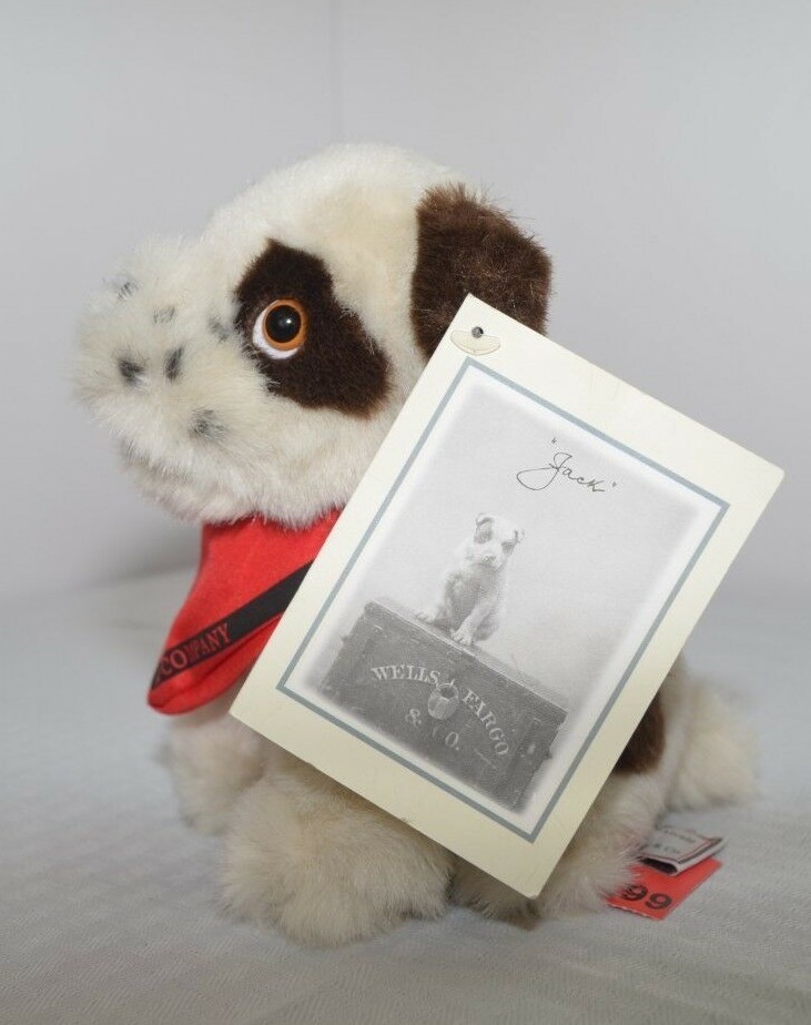 NWT Wells Fargo Legend "Jack" Jack Russell Terrier Dog 7" Plush Red ...