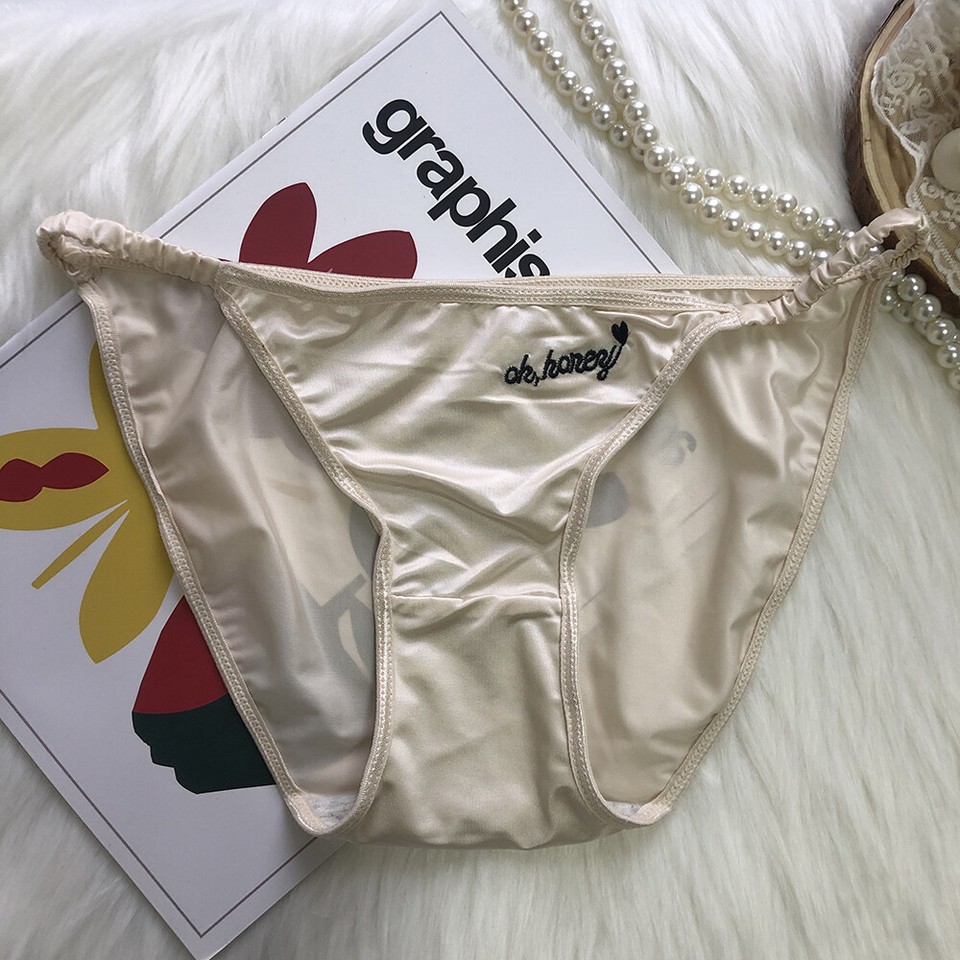 6 Packs Lot Sexy Womens Lady Silky Satin Panties String Bikinis Briefs ...