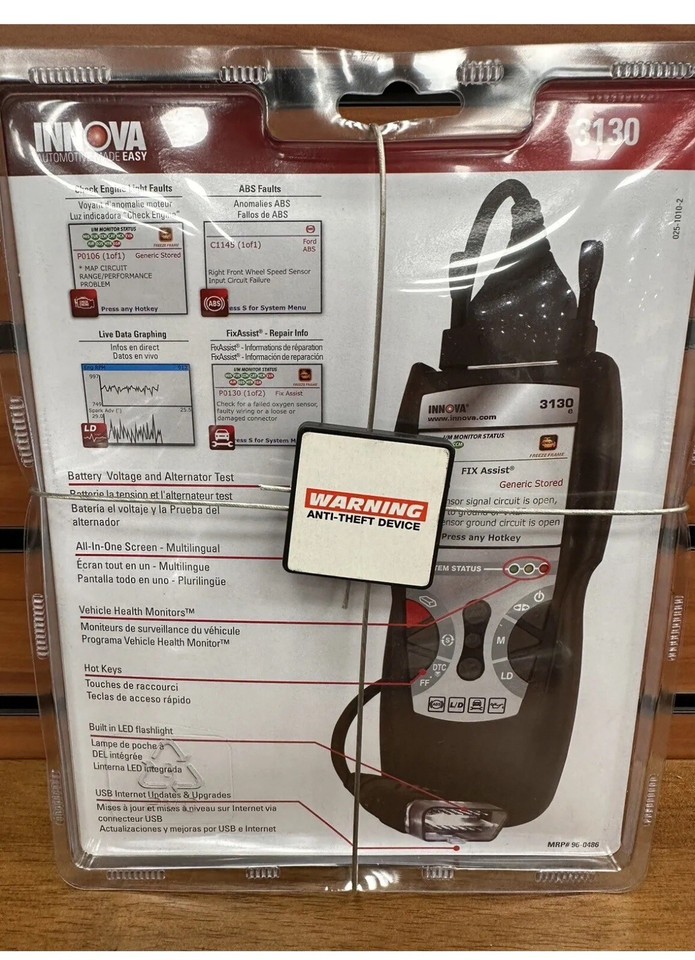 Innova 3130e Diagnostic Scan Tool/Code Reader with Fix Assist for OBD2 ...