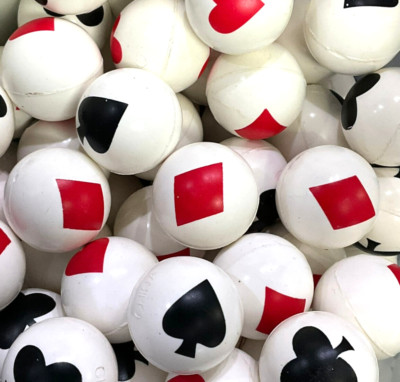 12 Poker Pips Rubber Bouncy Super Balls: Fun Gifts - Party Favors ~1 ...
