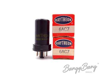 2 Vintage Raytheon 6AC7/VT-112/1852 Sharp Cut-off Metal Pentode Valve ...