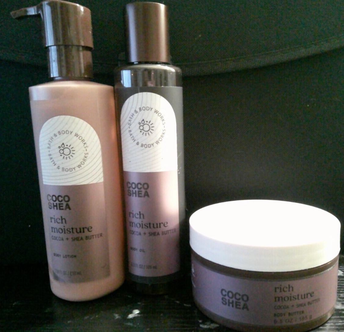 3 NEW Bath & Body Works Coco Shea Rich Moisture Body Lotion butter ...