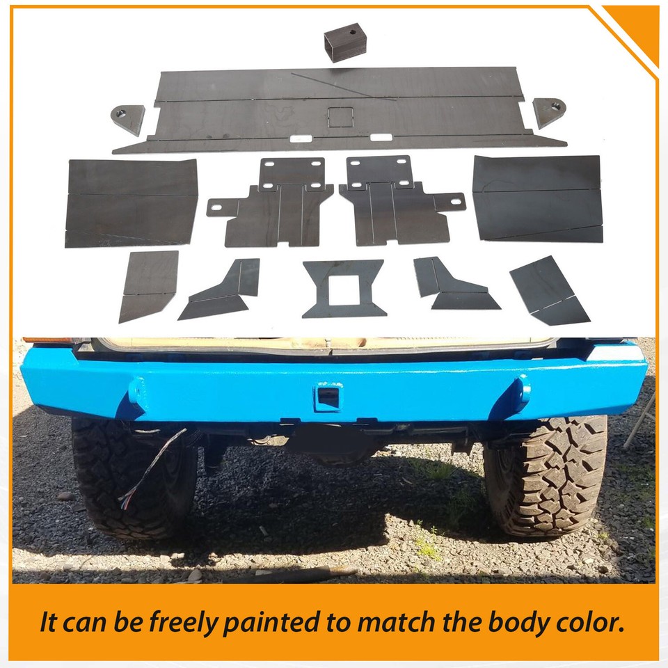 DIY Rear Bumper Complete Metal Kit Winch Bumper for 1984-2001 Jeep ...