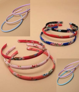 3-6 x SET ALICE BANDS HEADBAND FLORAL PRINT FABRIC HAIR BAND WOMEN GIRL ...