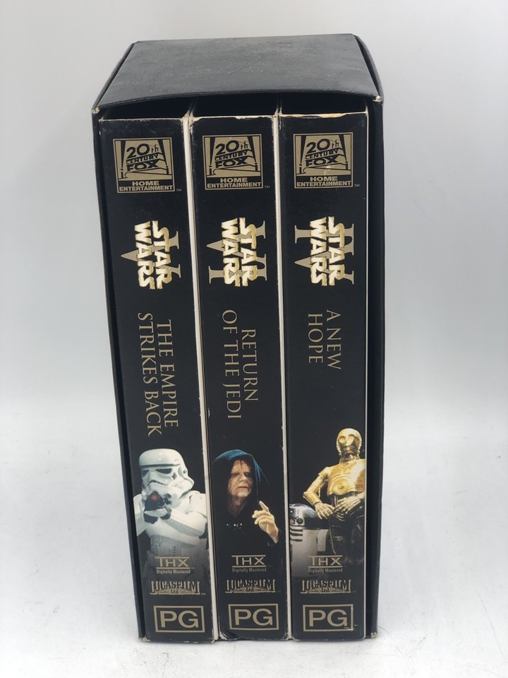 Star Wars Trilogy VHS Video Tape Box Set Digitally Mastered Vintage ...