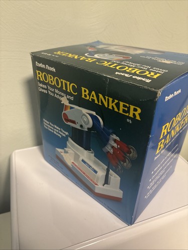 Radio Shack/Tandy "Robotic Banker" Coin Bank, New in Box, Model 10-6075 ...