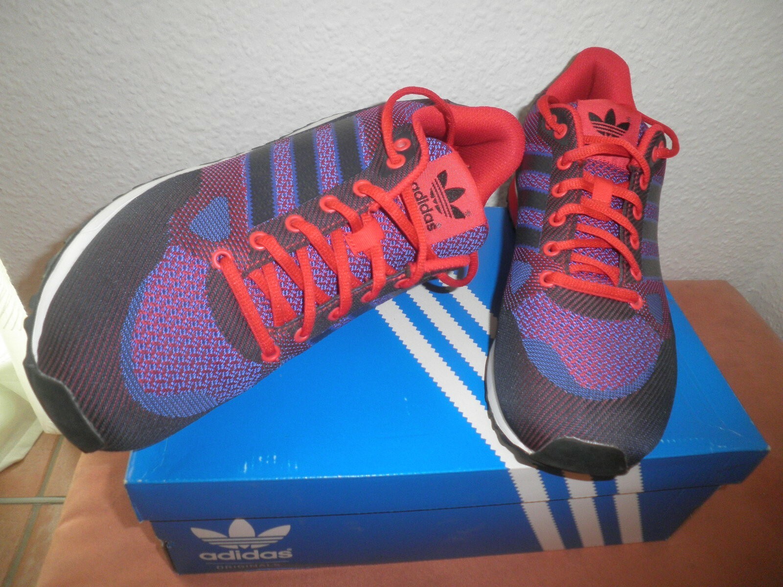 adidas ZX 750 WV Originals Sneakers Rot Blau Gr. 44 | S79199 SELTEN ...