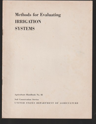 Irrigation Systems Farming USDA Handbook #82, 24 Pages 1956 | eBay