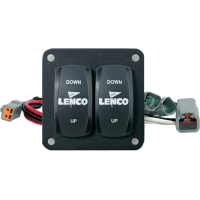Lenco Double Rocker Switch Panel for Single Actuator Trim Tabs 10222 ...