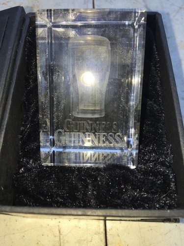 Guinness Crystal Paper Weight Souvenir 1990 Pint | eBay