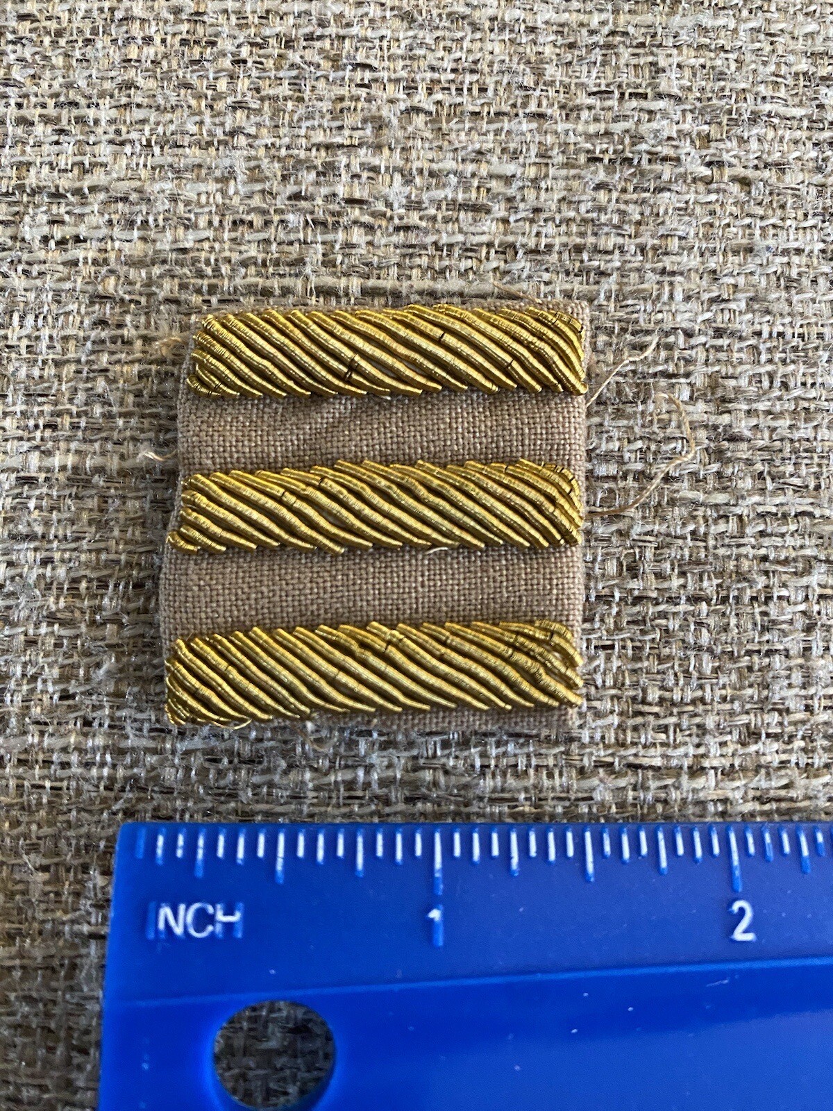 WWII US Army Bullion Overseas Service Bars Three Bars Tan 1 1/2 Years ...