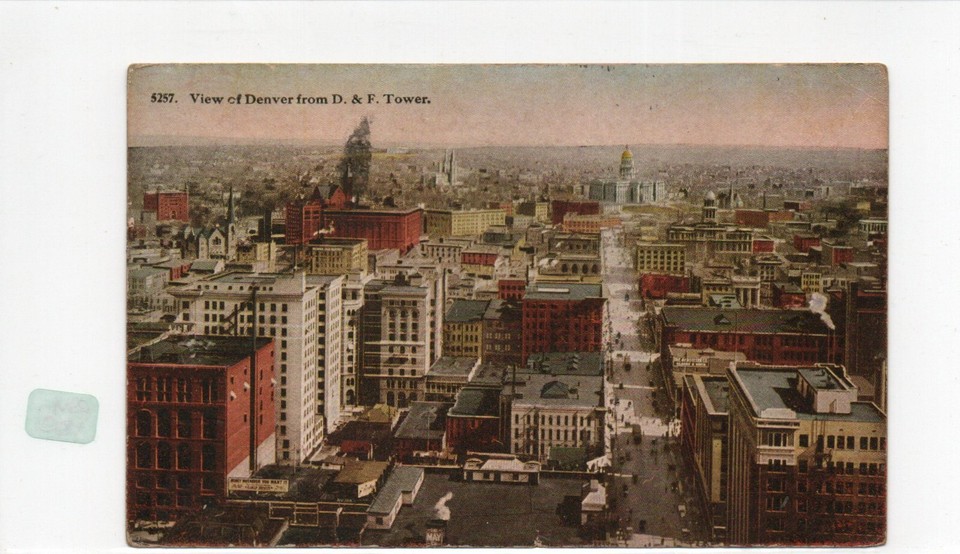 USA DENVER TOWER STAMP 2 C P.C 1918 DENVER P.M TO MALACCA VIA SINGAPORE ...