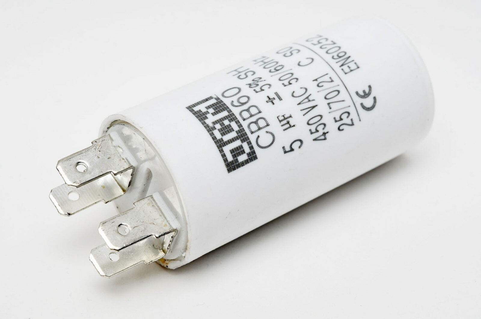 5UF 450VAC Motor Run Capacitor 450V AC CBB60 5 UF Round White 50/60HZ ...