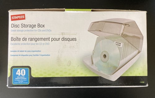 CD/DVD Storage Flip File Index Rolodex Holder Organizer 40 Disc Staples ...