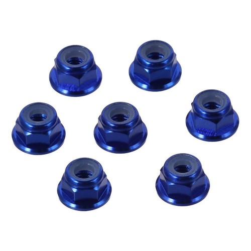 Blu reale Dado M4 Lega di alluminio Dado di chiusura in nylon ...