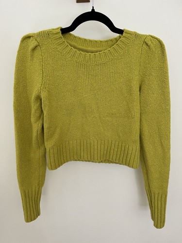 Anthropologie Maeve soft chartreuse sweater XXS | eBay