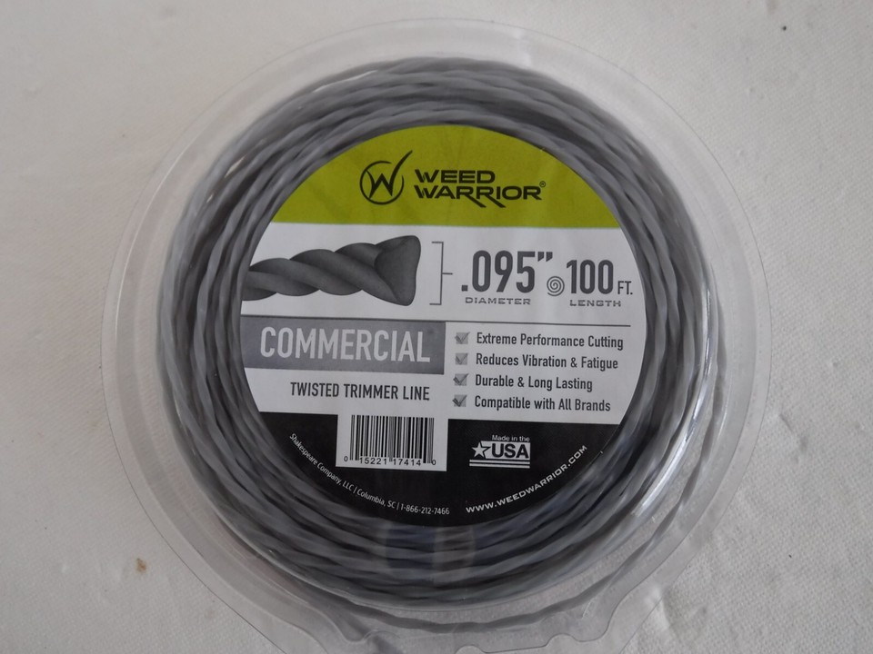 (lot of 2) Weed Warrior Commercial Twisted Trimmer Line .095" x 100 ...
