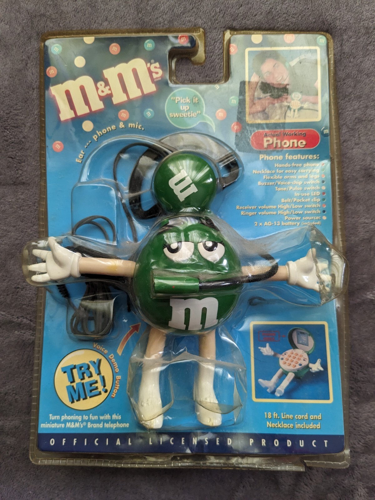 Official Green M&M's Phone with Headset Hands Free Telephones | eBay