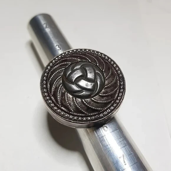 Vintage Unique Sterling Ring with "Civil War" Button - Gem