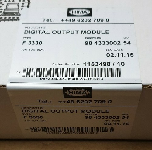 HIMA F3330 DIGITAL OUTPUT MODULE | eBay