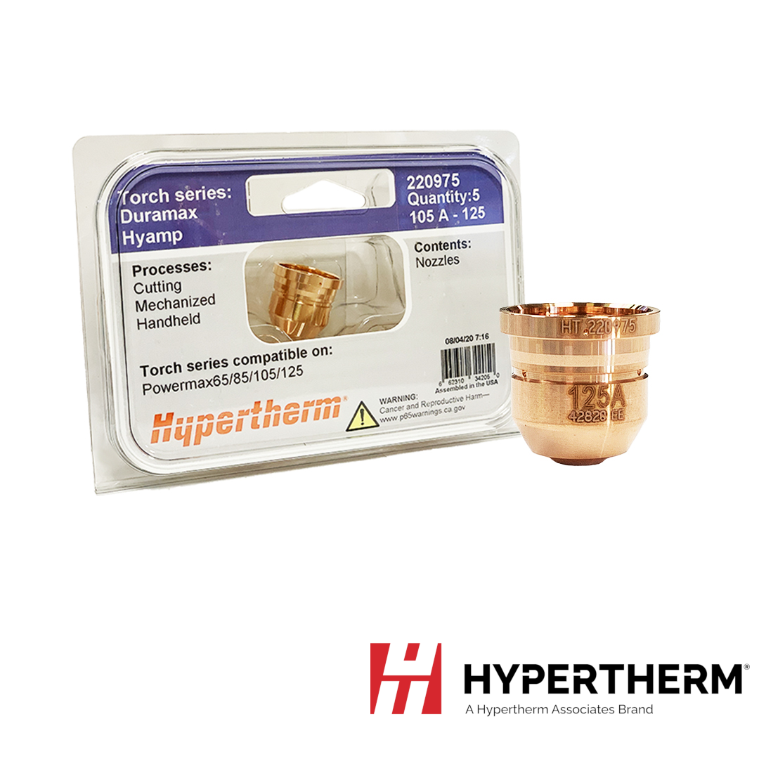 Genuine Hypertherm 220975 Duramax 125A Nozzle, 5 Pack | eBay