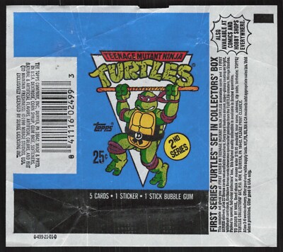 1990 Topps TMNT Teenage Mutant Ninja Turtles Opened Wax Pack Wrapper ...