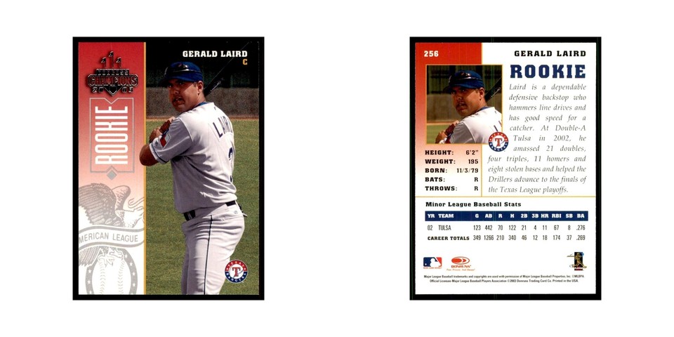 2003 Donruss Champions Gerald Laird Baseball Cards #256 | eBay