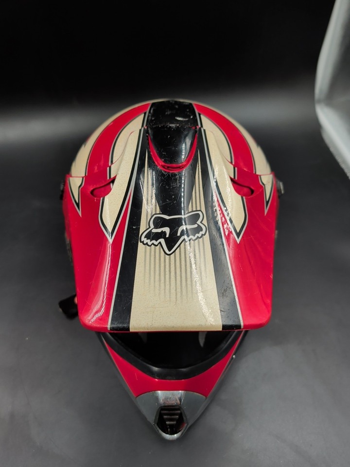 Vintage Fox Racing Helmet, KS 47-48cm, Red, Black, White Dirt Bike Gear ...