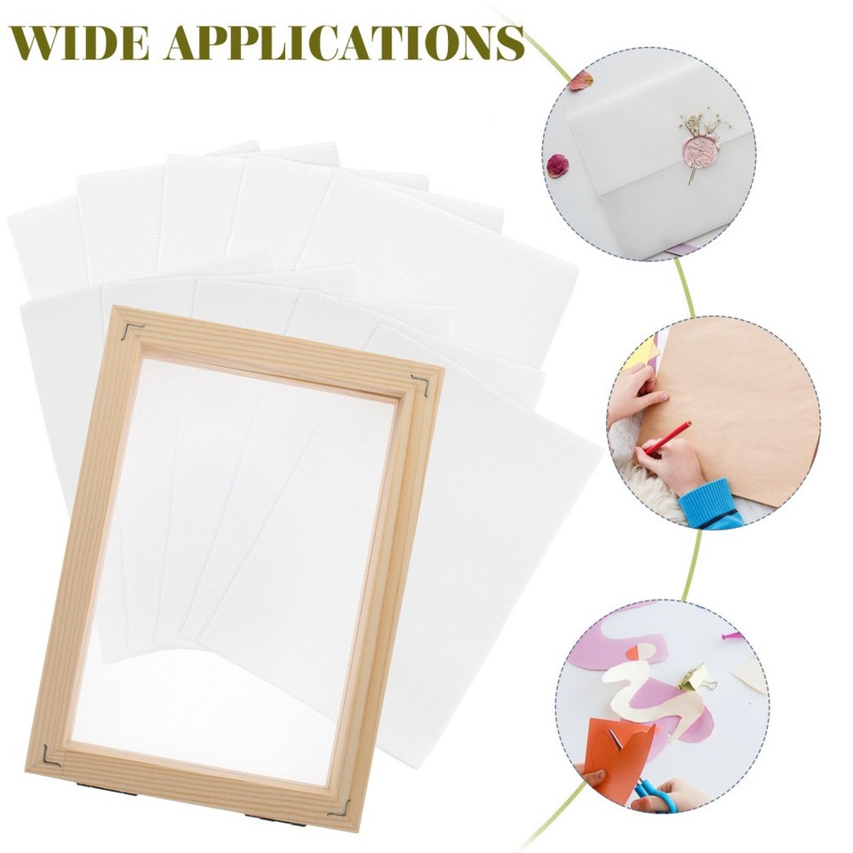 21 Pcs/set Paper Mould Deckle Papermaking Diy Crafting Frame Screen ...