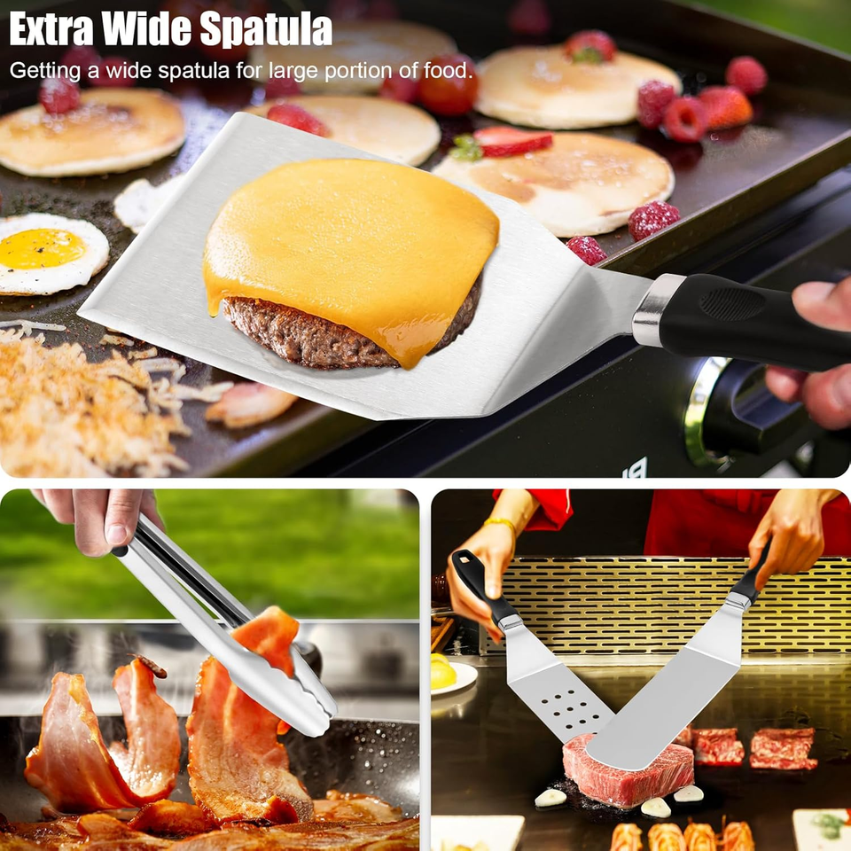27PCS Griglia Set Di Spatola Plancha Accessori per Uomini, Kit Utensili ...