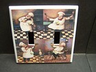 HAPPY FAT CHEF 4 POSES LIGHT SWITCH COVER PLATE OR OUTLET KITCHEN DECOR ...