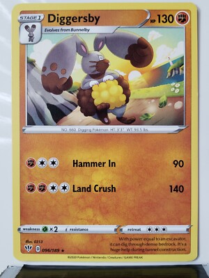 Diggersby 096/189 NM - RARE Darkness Ablaze Pokemon Card - $2 Flat ...