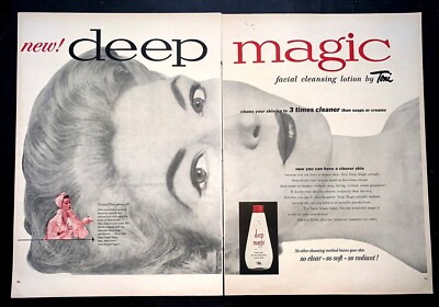 Life Magazine Ad TONI DEEP MAGIC facial cleansing lotion reverse ...