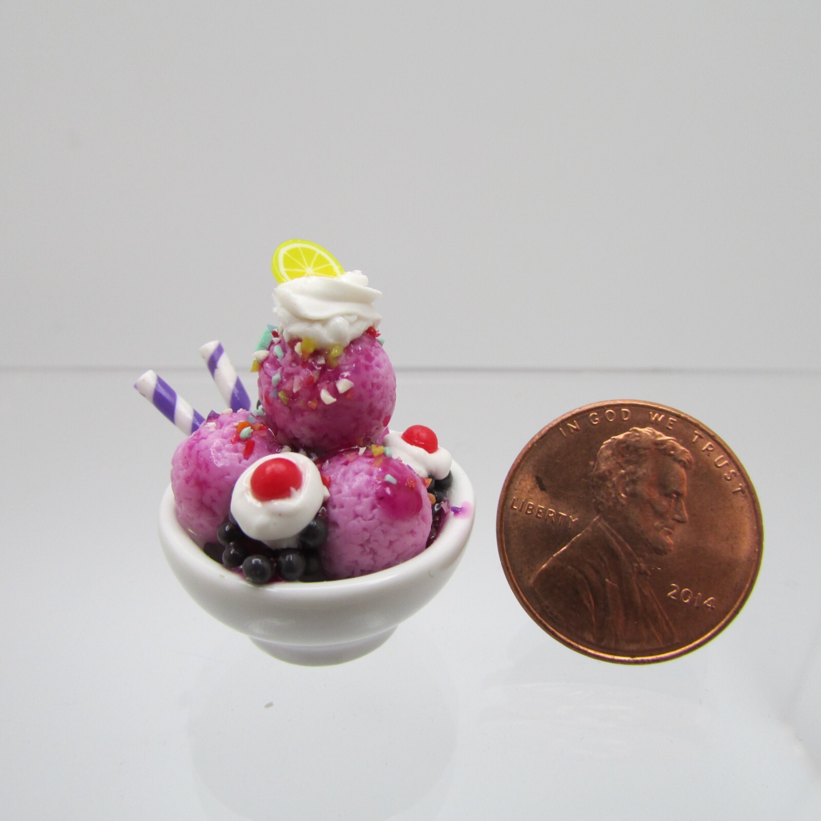 Dollhouse Miniature Handcrafted Ice Cream Sundae Desserts - 11 Options ...