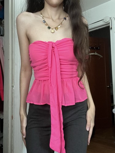 body central y2k hot pink tube top size small | eBay