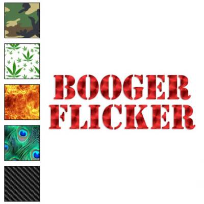 Booger Flicker, Vinyl Decal Sticker, 40 Patterns & 3 Sizes, #1621 | eBay