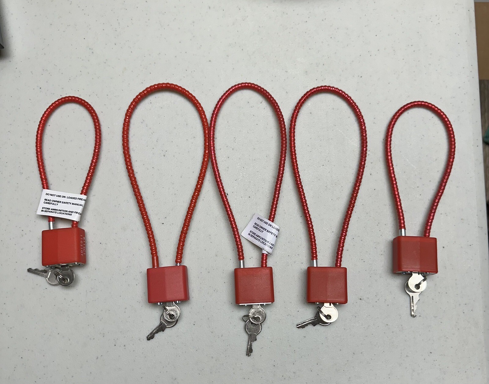 Child Safety Padlocks Weapon Firearm Gun Keys Cable RED NEW | eBay