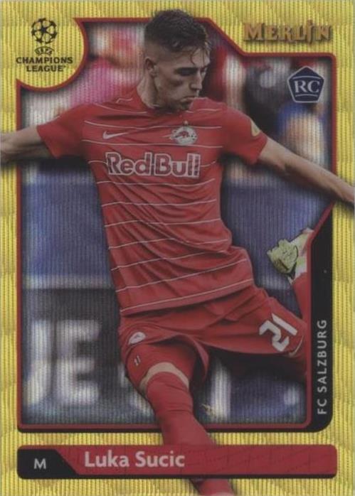 2021-22 Topps Merlin Collection Chrome UCL - Luka Sucic #101 Yellow ...