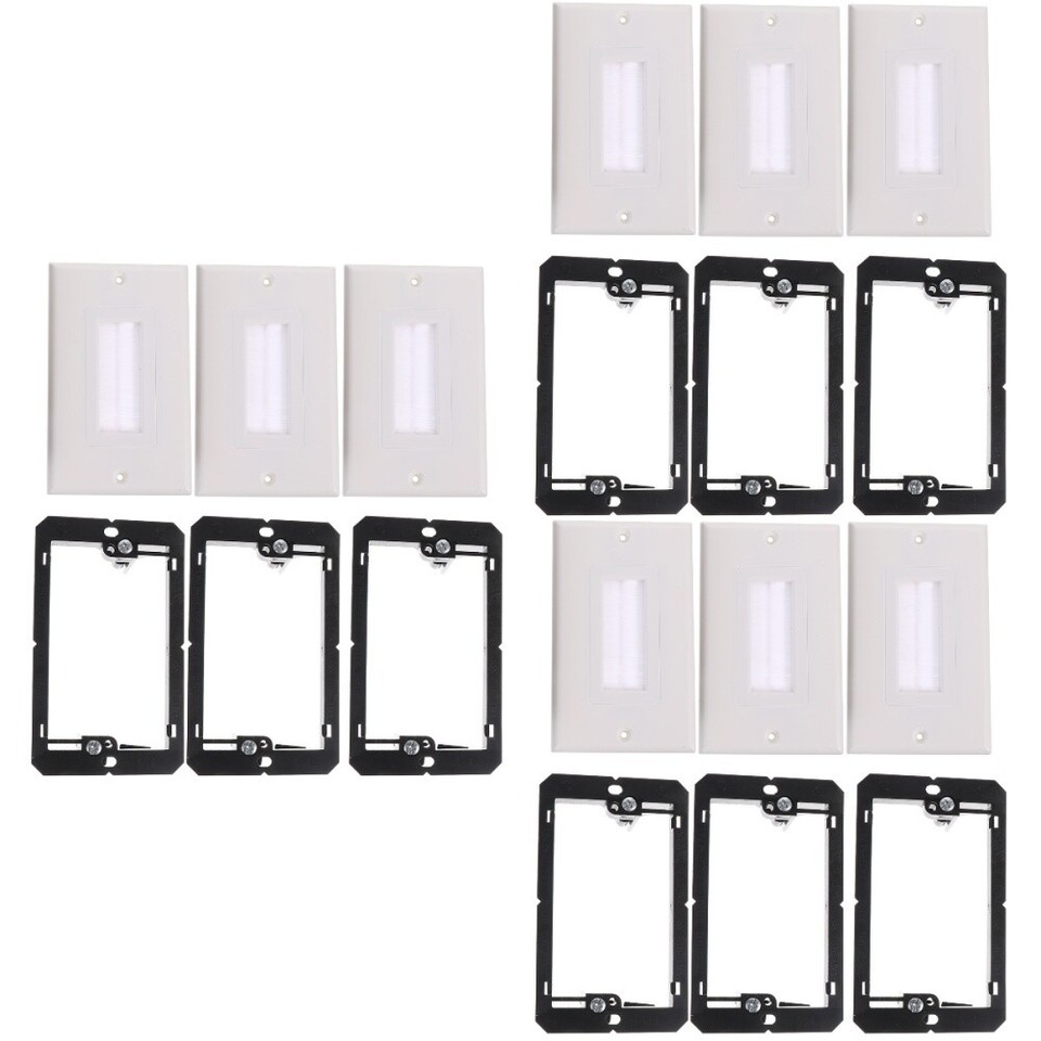 3 Pcs Cable Pass Through Insert 1 Gang Mounting Bracket Wall | eBay