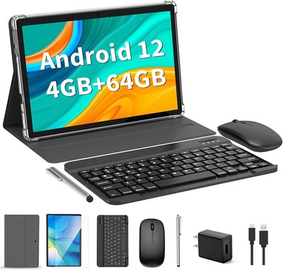 Android Tablet, 10 Inch Android 12 Tablet, 2 in 1 Tablet with Keyboard ...
